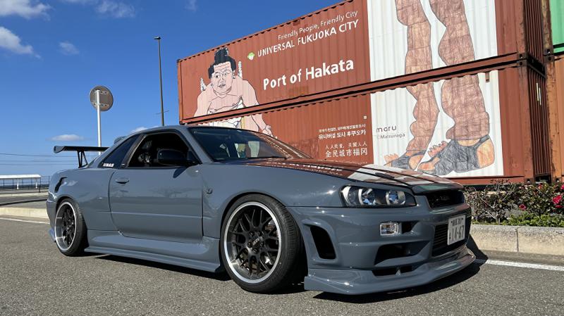 URAS Super Wide Aero System Body Kit 6pcs Full Kit - Skyline R34 2-Doo ...